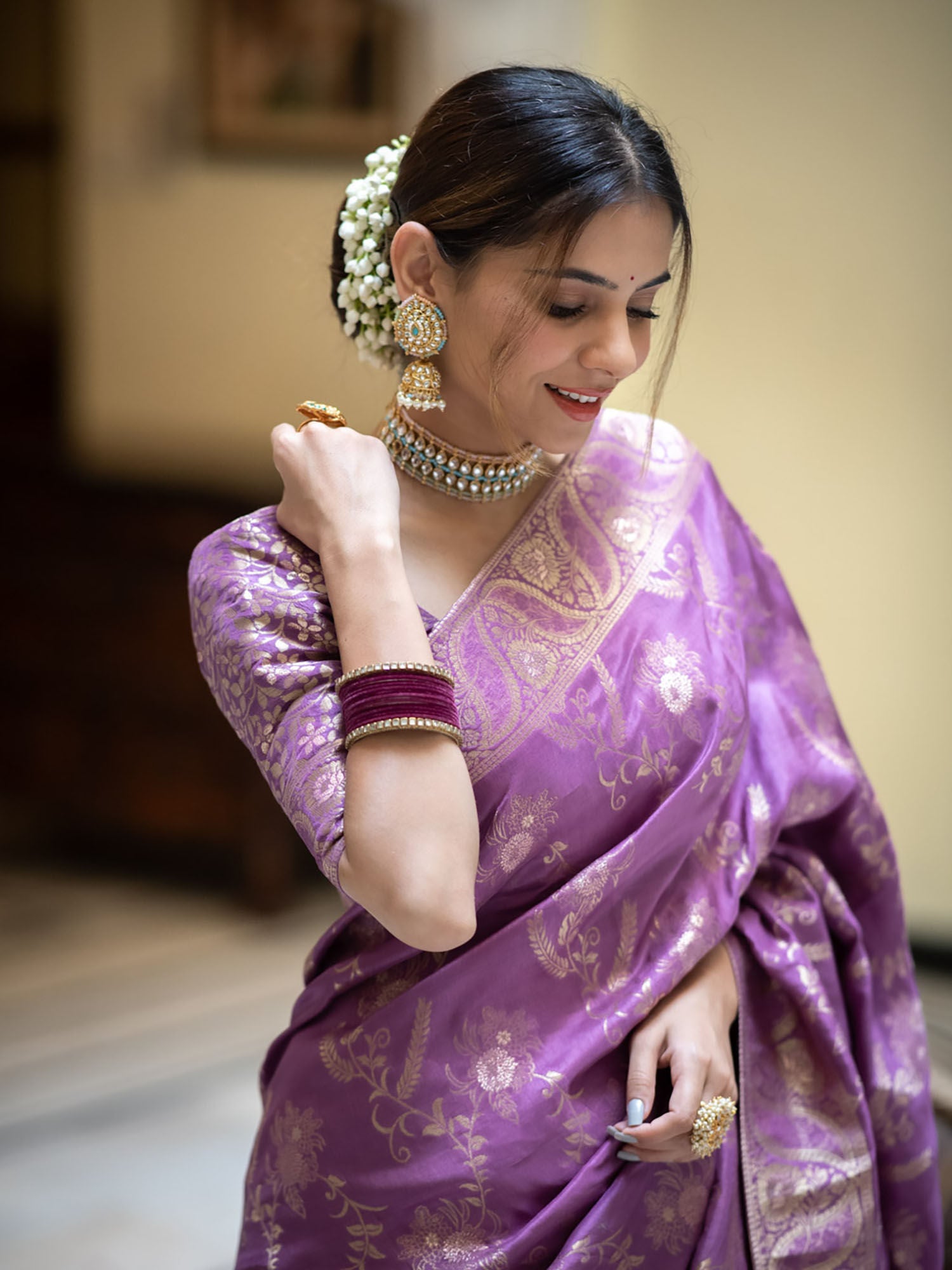 Propinquity Lavender Soft Silk Saree With Felicitous Blouse Piece ...