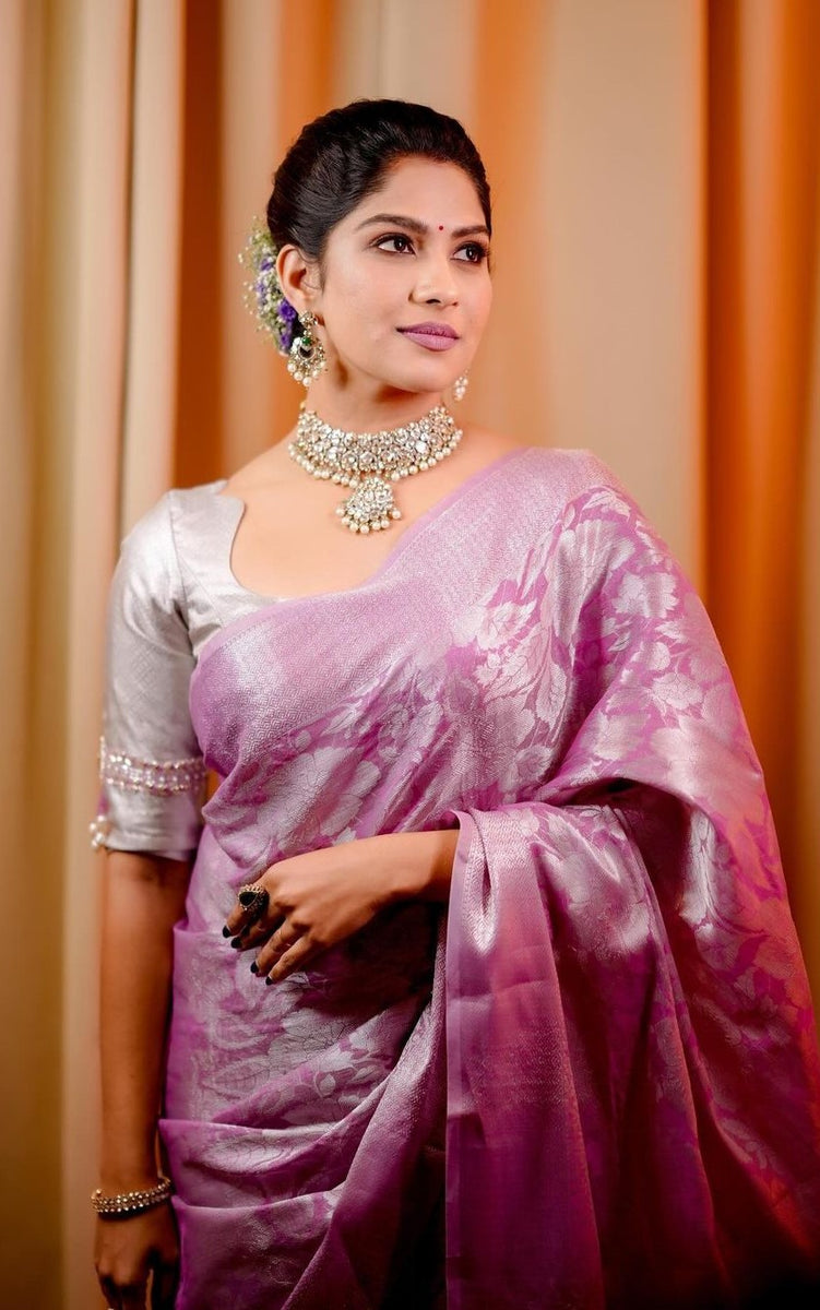 Classy Pink Soft Silk Saree With Exceptional Blouse Piece – LajreeDesigner